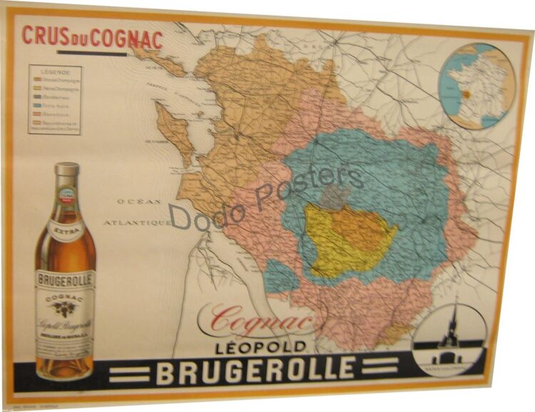 Cognac Leopold Map – Dodo Posters